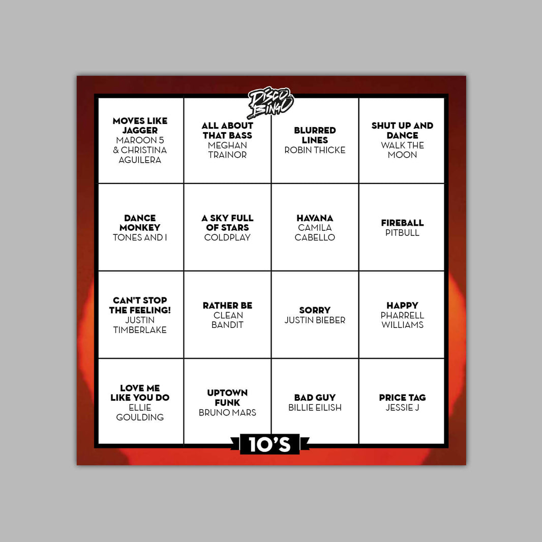 Disco Bingo The Game - Partyspel - Muziekbingo - Popquiz - Pubquiz