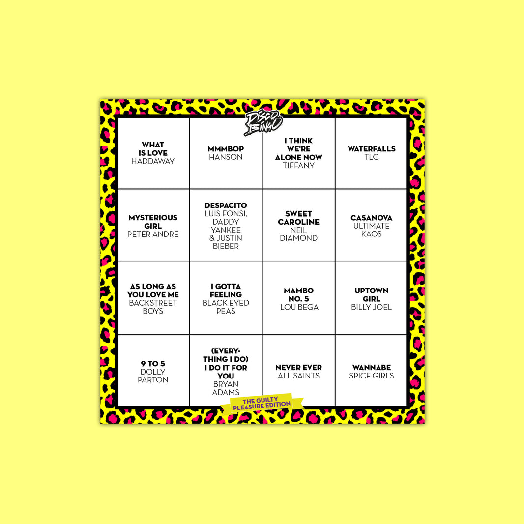 Disco Bingo The Game - Partyspel - Muziekbingo - Popquiz - Pubquiz