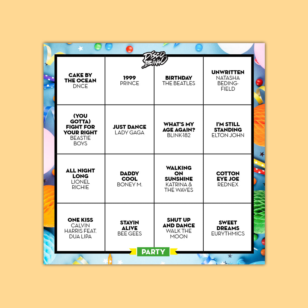 Disco Bingo The Game - Partyspel - Muziekbingo - Popquiz - Pubquiz