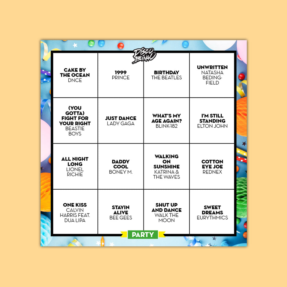 Disco Bingo The Game - Partyspel - Muziekbingo - Popquiz - Pubquiz