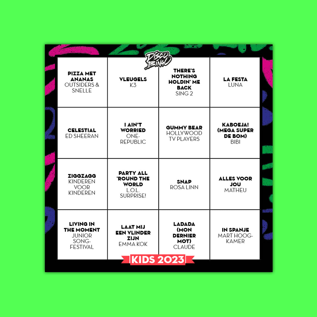 Disco Bingo The Game - Partyspel - Muziekbingo - Popquiz - Pubquiz